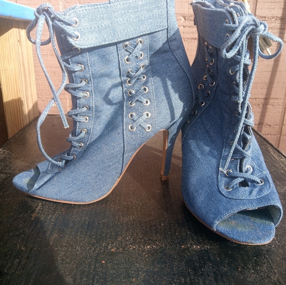 Forever 21 | Shoes | Female Denim Bootie Sz 8 | Poshmark
